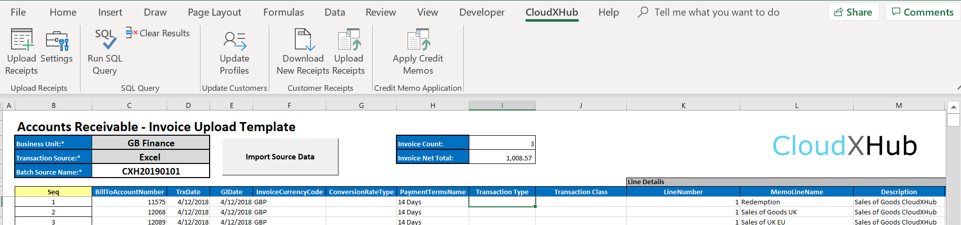 CloudXHub for Excel - CloudXHub